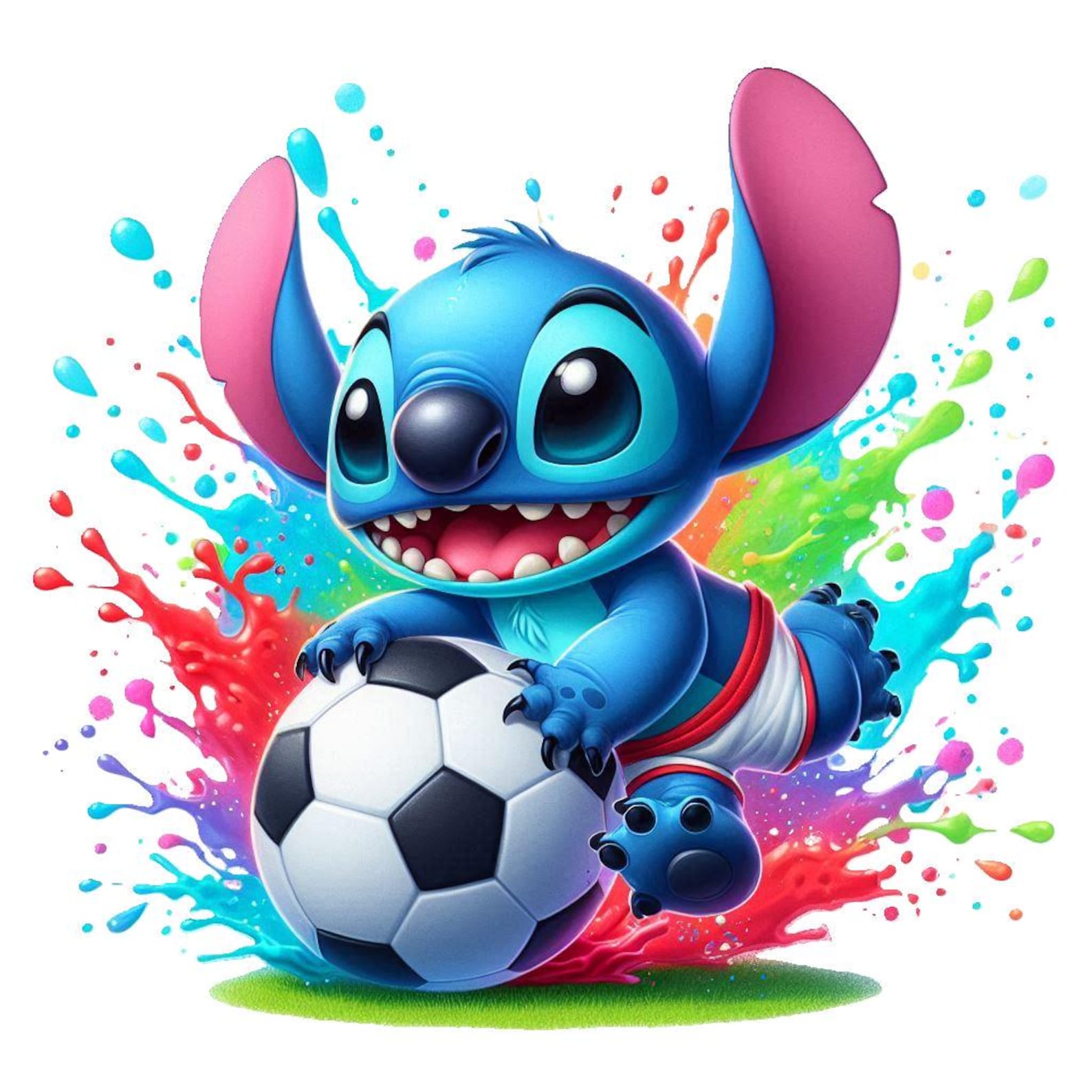 Stitch Football Watercolor PNG: Sublimation Design (5 Files) - Etsy
