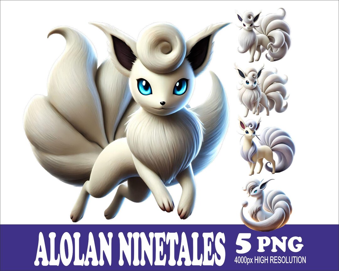 5 PNG Alolan Ninetales Design Watercolor Tshirt Mug Tumpler Sublimation ...