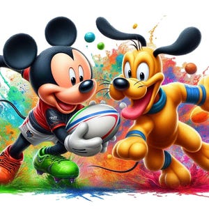 5 PNG Mouse Rugby Design Watercolor Tshirt Mug Tumpler Sublimation Png ...