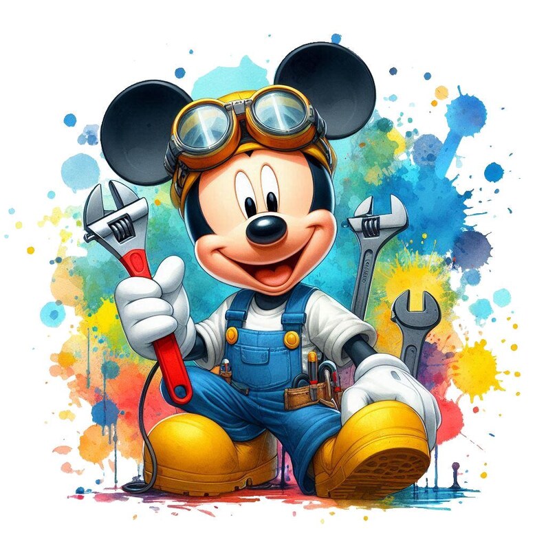 5 PNG Mouse Repairman Design Watercolor Tshirt Mug Tumpler Sublimation ...