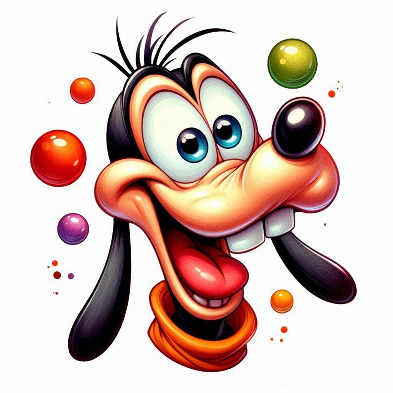Goofy Design Watercolor PNG: Sublimation Design Set (5 Files, High ...