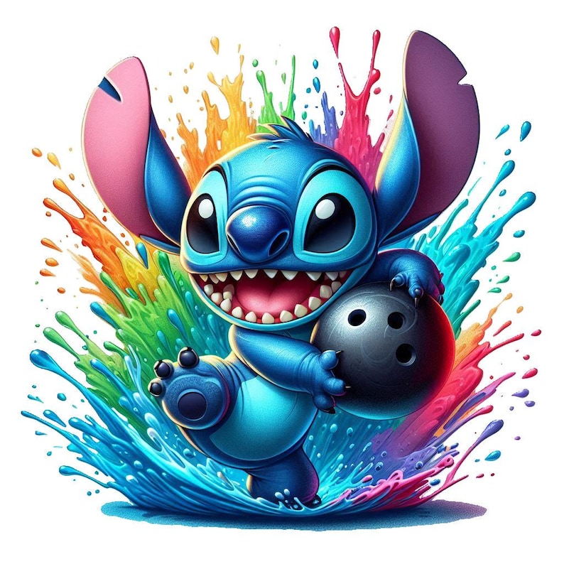 5 PNG Stitch Bowling Design Watercolor Tshirt Mug Tumpler Sublimation ...