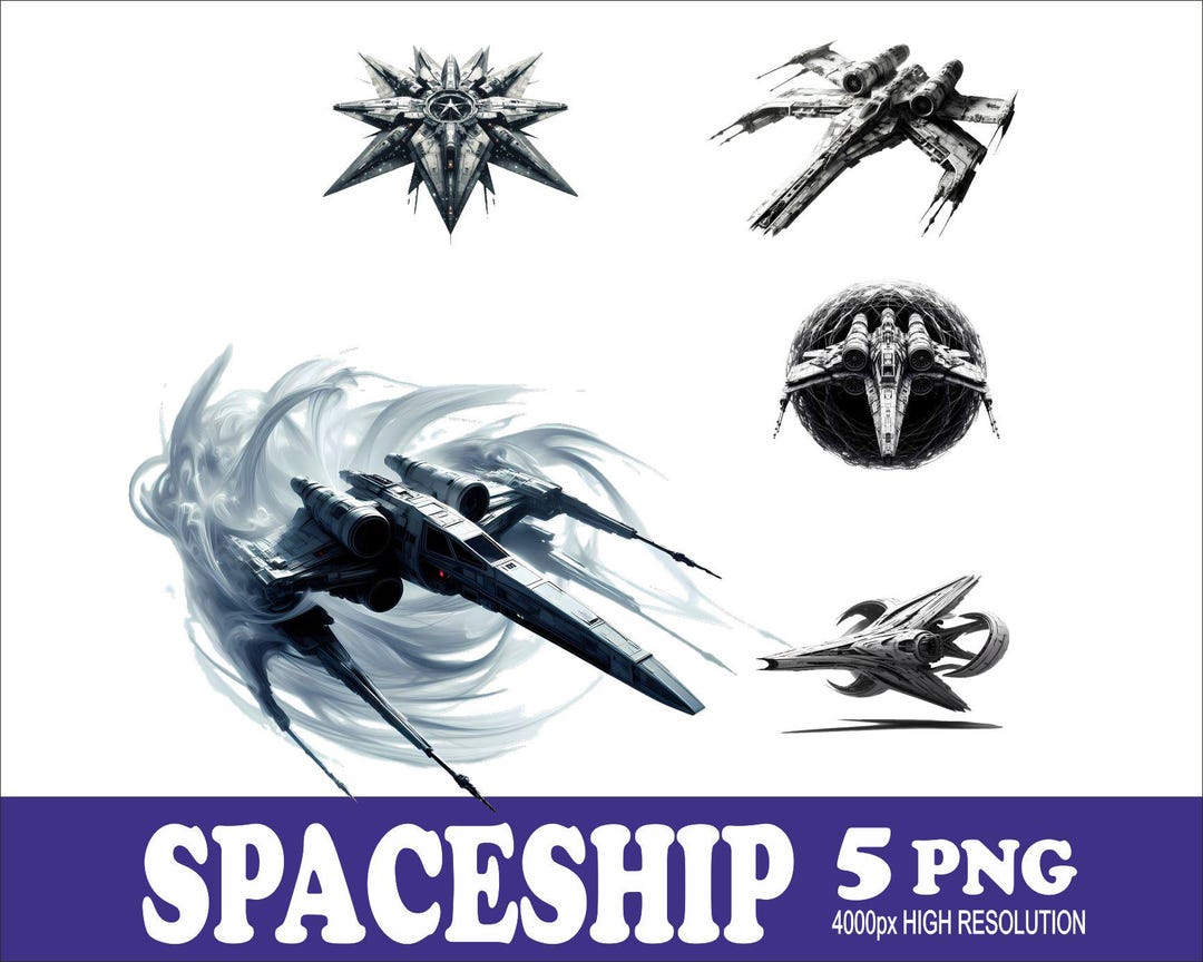 5 PNG Spaceship Design Watercolor Tshirt Mug Tumpler Sublimation Png ...