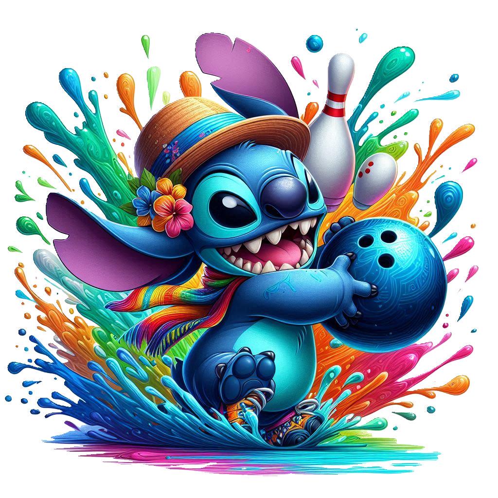 Stitch Bowling PNG: Watercolor Sublimation Designs (5 PNG) - Etsy