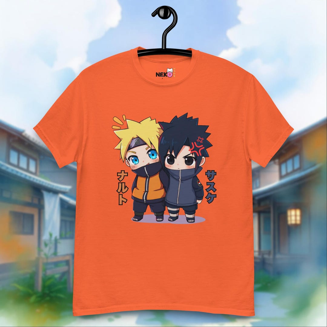 Naruto & Sasuke, Chibi Rivalry Cool, Graphic Tee, Gifts, Japanese Anime ...