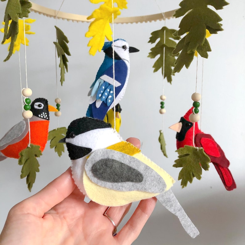 Birds Baby Mobile - American Birds Baby Nursery Crib - Woodland Baby ...