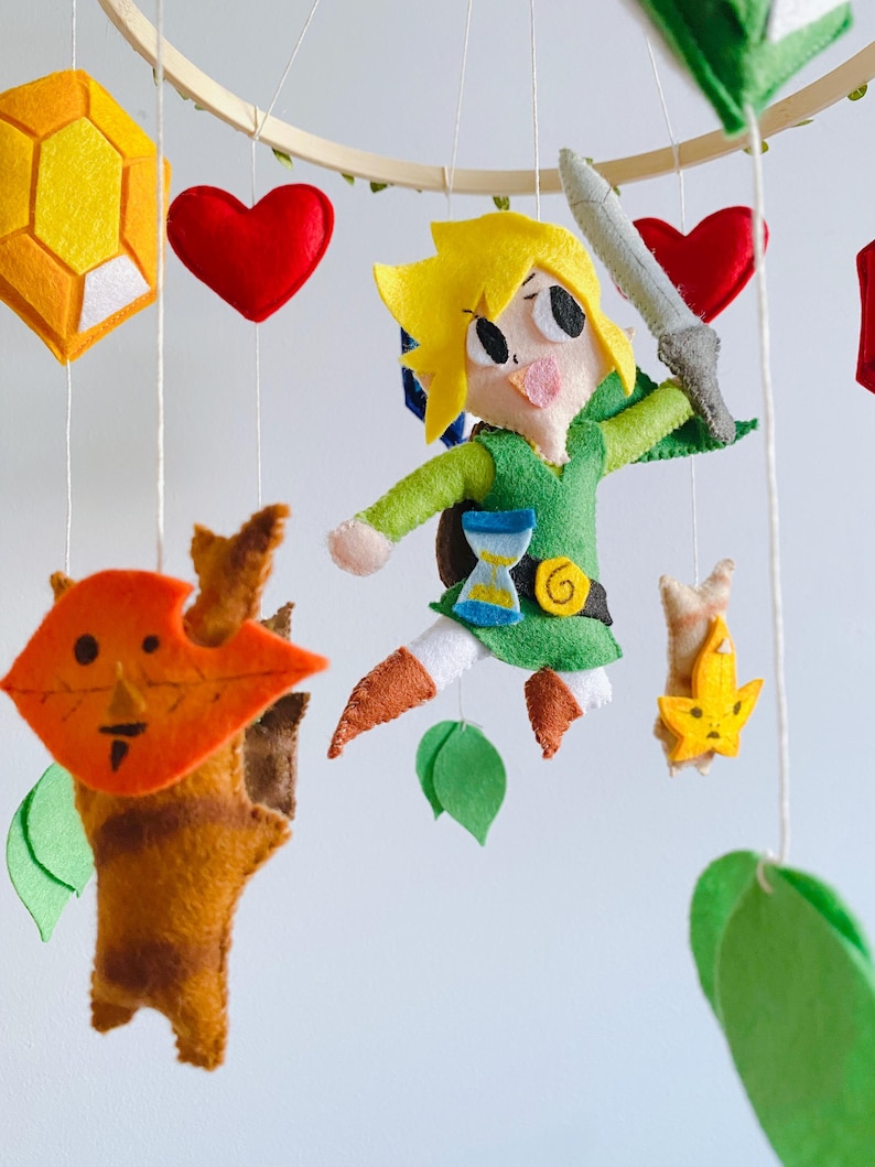 Handmade Zelda Inspired Baby Mobile | Link, Rupees, Koroks, and ...