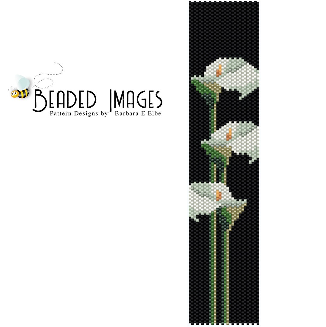 Cala Lily Bracelet Brick or Peyote Bead PATTERN 347P - Etsy