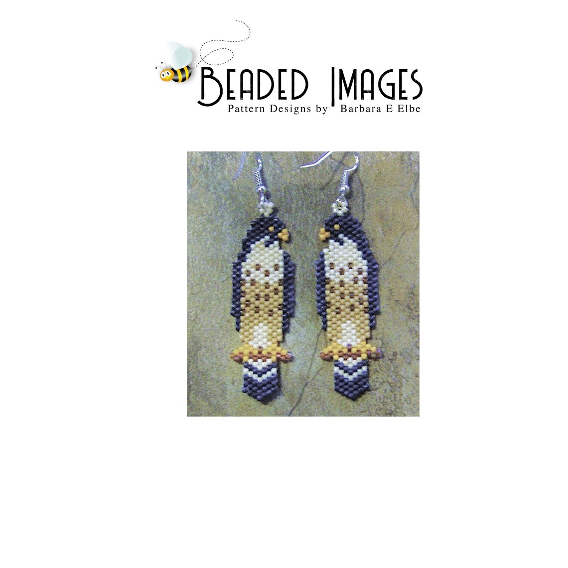 Peregrine Falcon Beaded Earring PATTERN 319 - Etsy