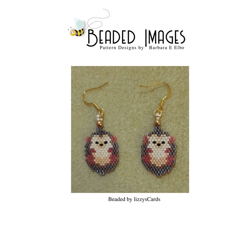 Hedgehog Beaded Earring PATTERN 467 - Etsy
