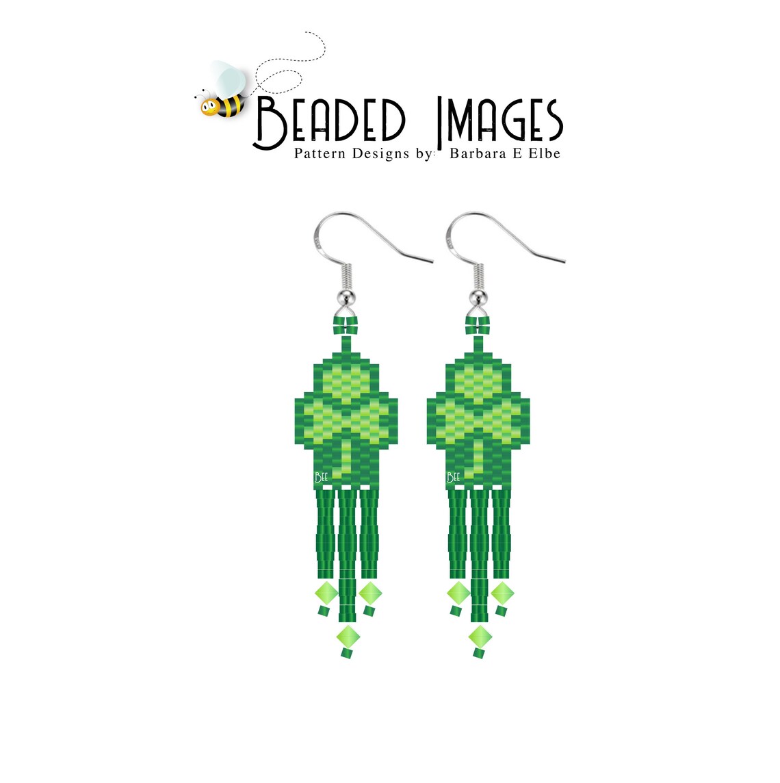 Shamrock Beaded Earring PATTERN 420 - Etsy