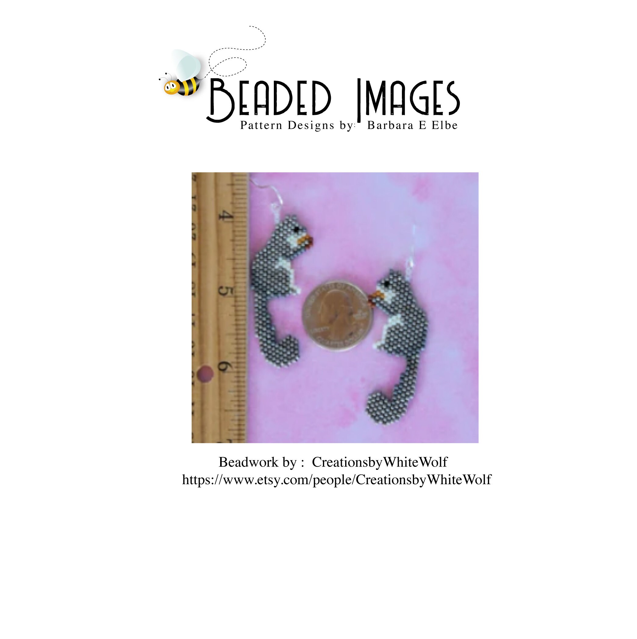Sarah Squirrel Beaded Earring PATTERN 289 - Etsy