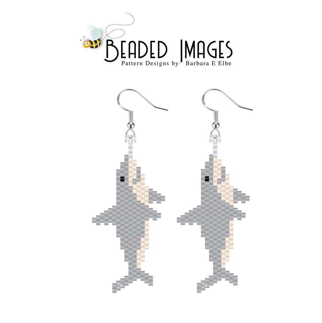 Shark Beaded Earring PATTERN 300 - Etsy