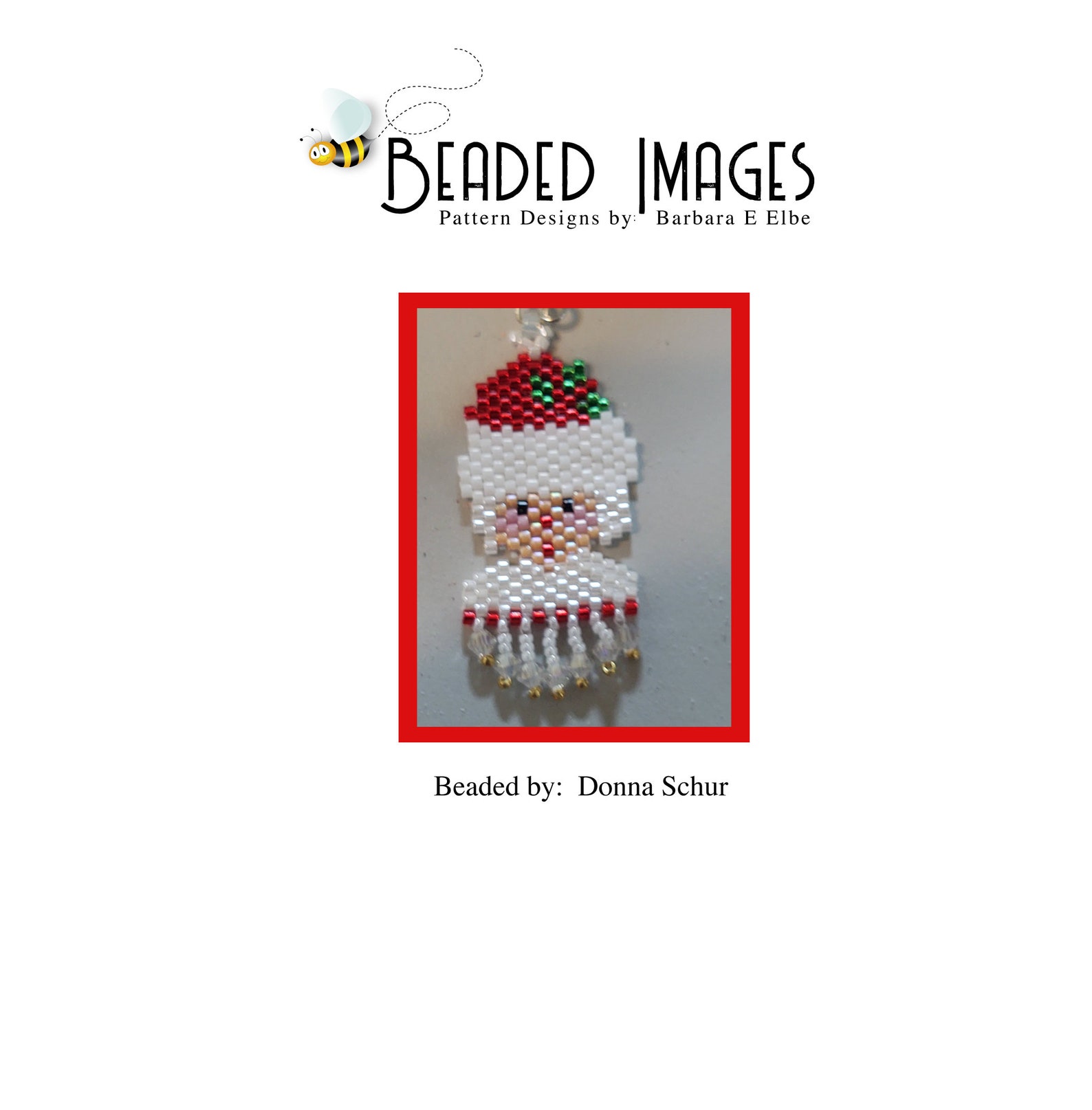 Mr. Santa Claus Beaded Christmas Earring PATTERN 251A - Etsy