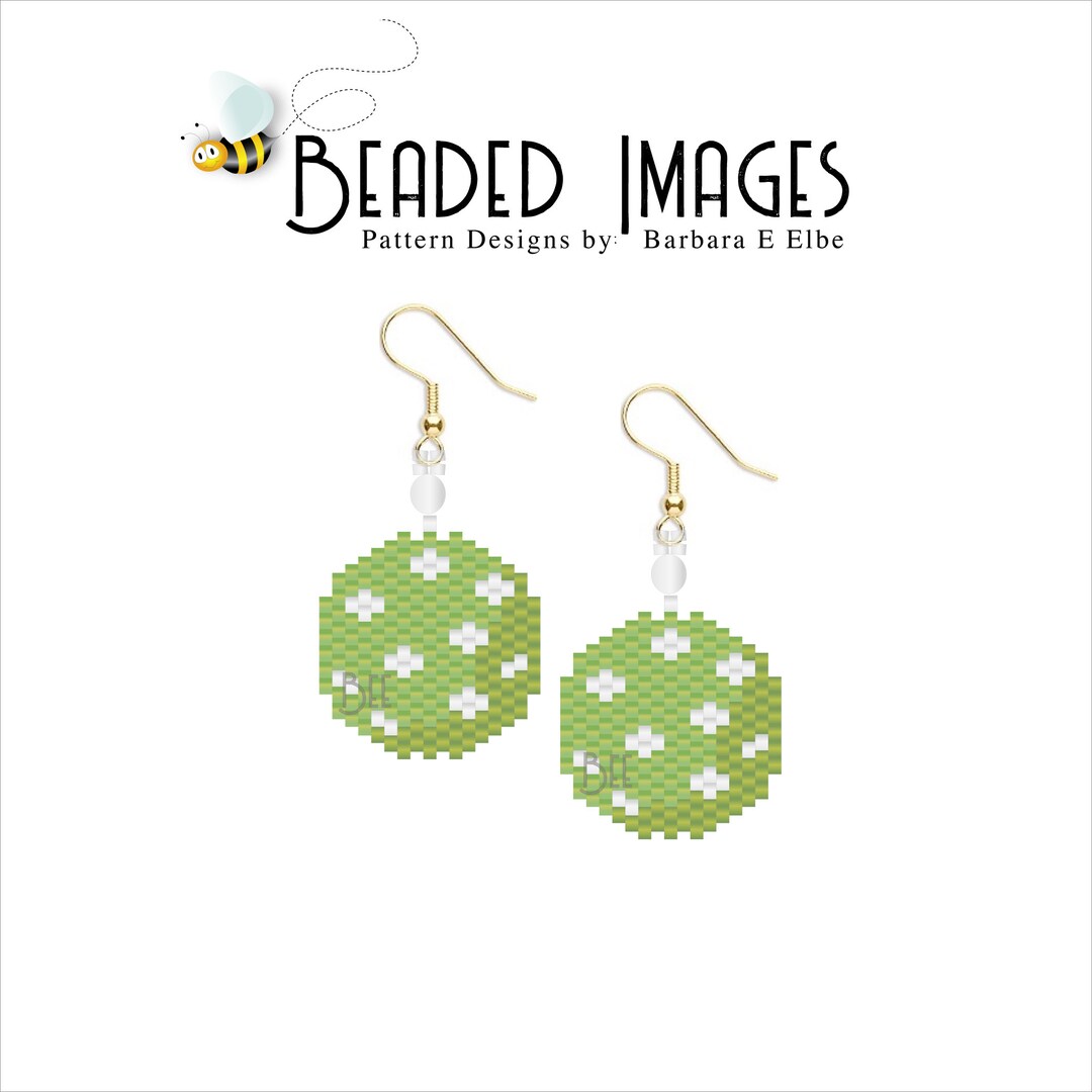 Pickle Ball Beaded Earring PATTERN 511 - Etsy