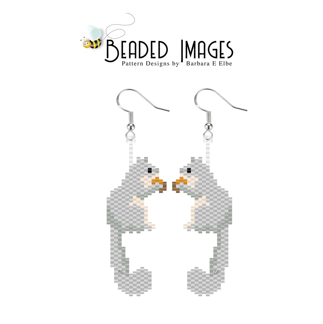 Sarah Squirrel Beaded Earring PATTERN 289 - Etsy