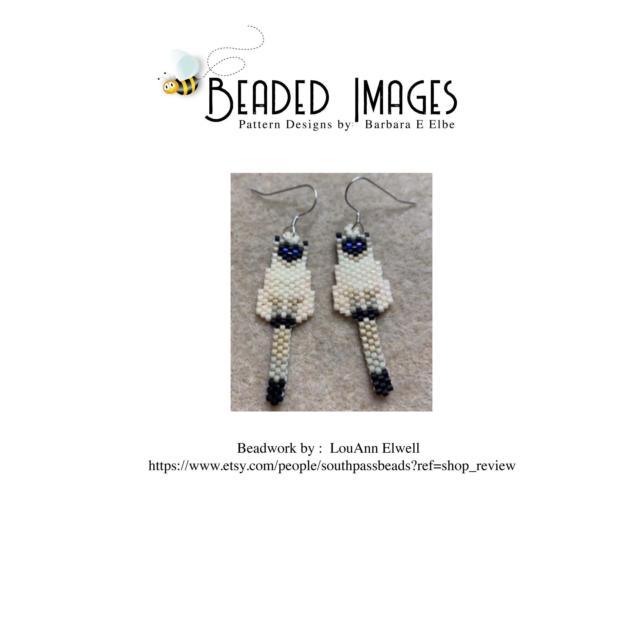 Siamese Cat Beaded Earring Pattern: Delica Beads (PDF Pattern) - Etsy