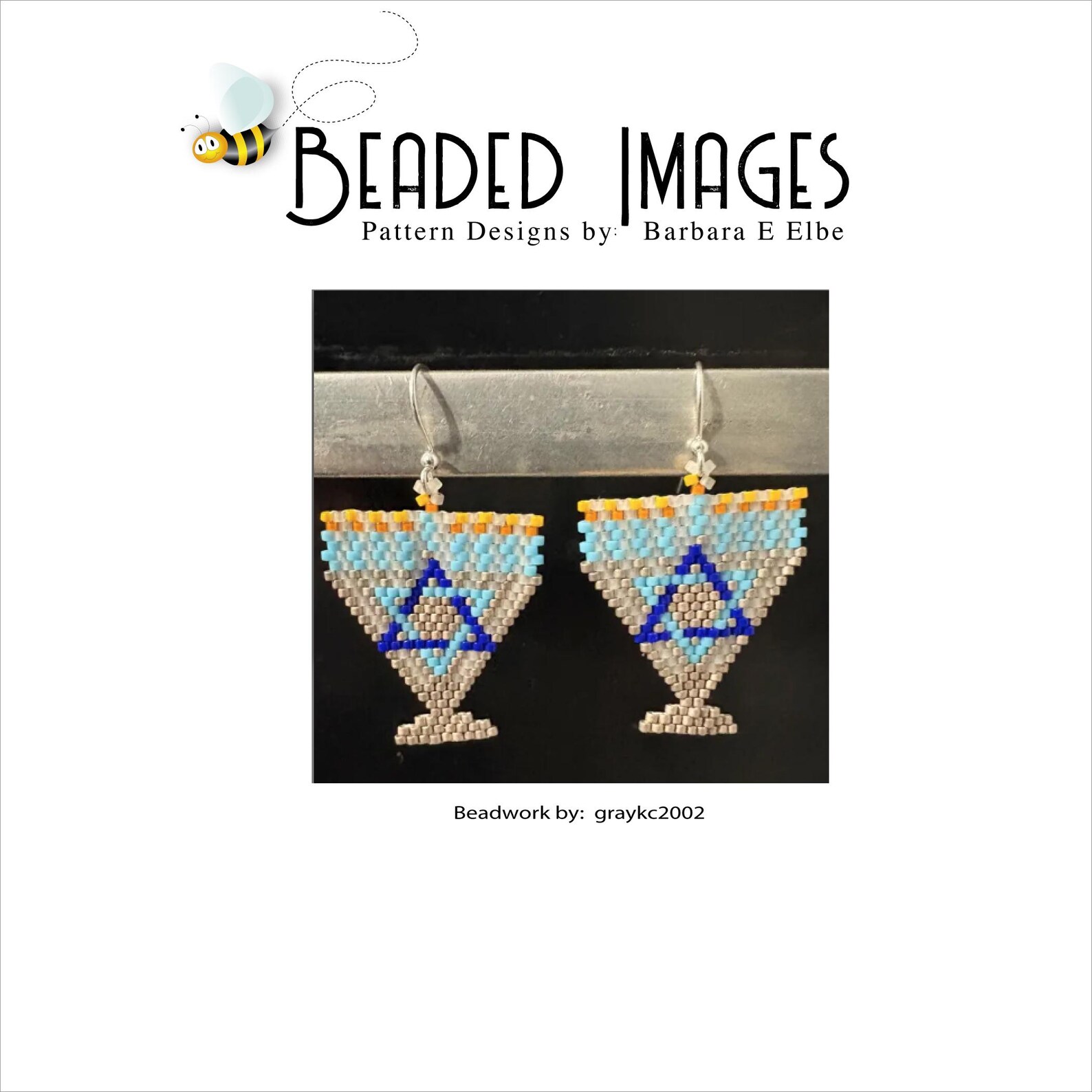 Hanukkah Menorah Earring Bead Pattern: Delica Beads (PDF Pattern) - Etsy