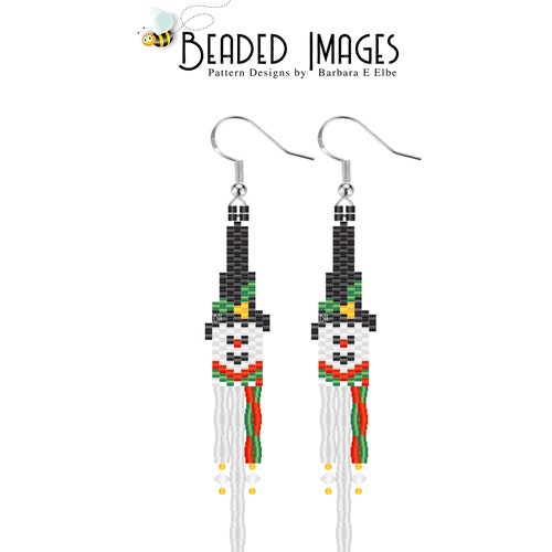 CHRISTMAS Patterns Santa Claus Beaded Earrings Pattern Xmas - Etsy