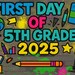 First Day of 5th Grade 2025 Sign Printable | Graffiti Back to School ...