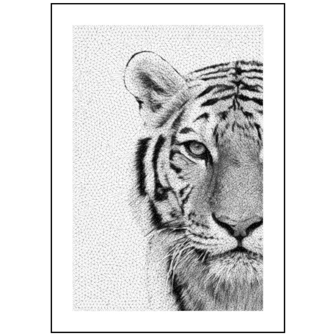 Eye of the Tiger String Art | Handmade Tiger Wall Decor | Unique Animal ...