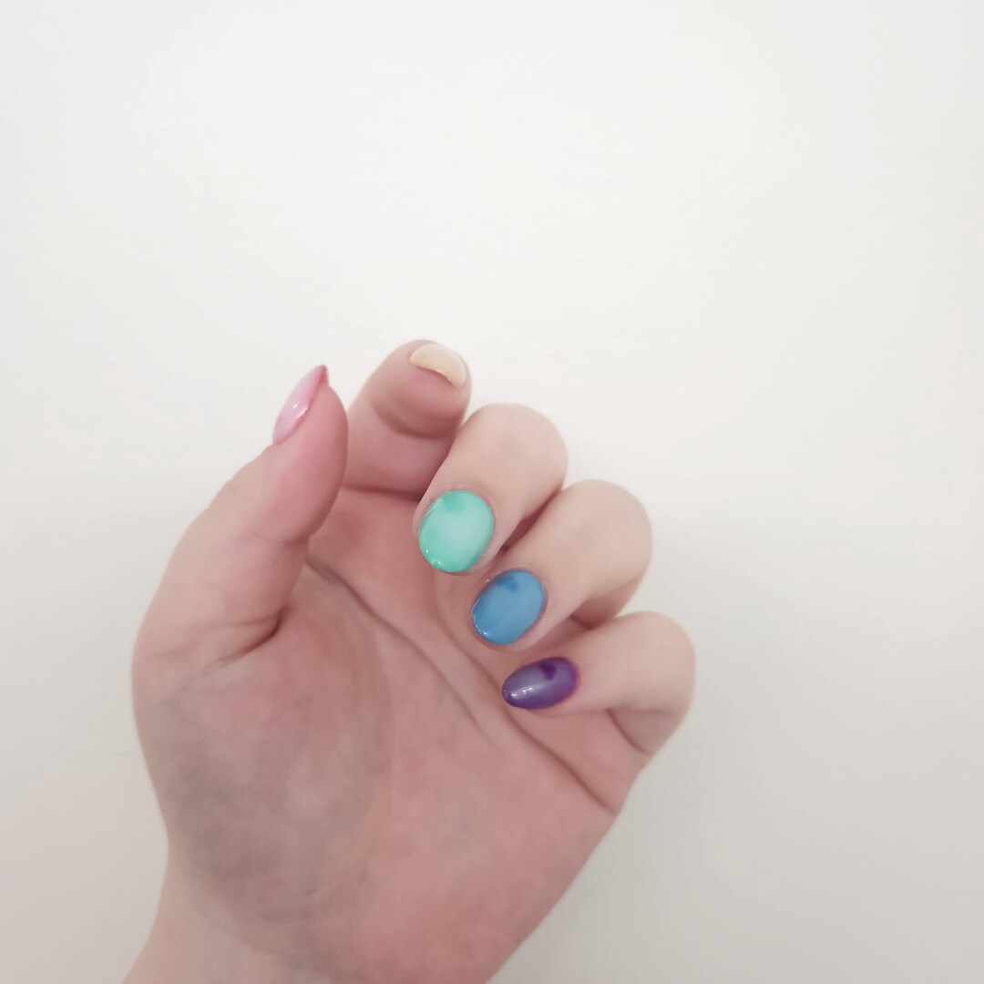 Milky Way Gel Nail Set (custom Colors) - Etsy