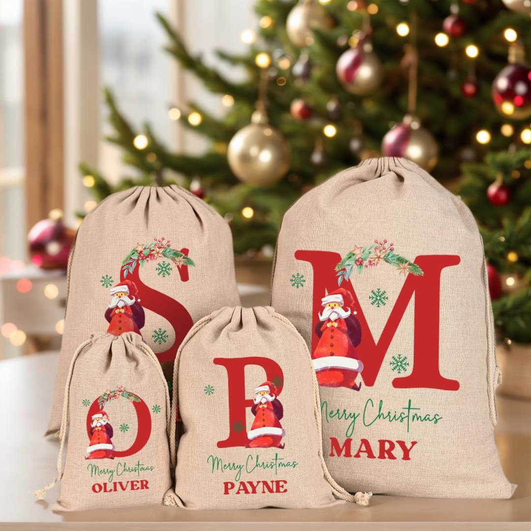 Personalized Santa Sack, Christmas Sacks, Christmas Eve Bag, Custom ...