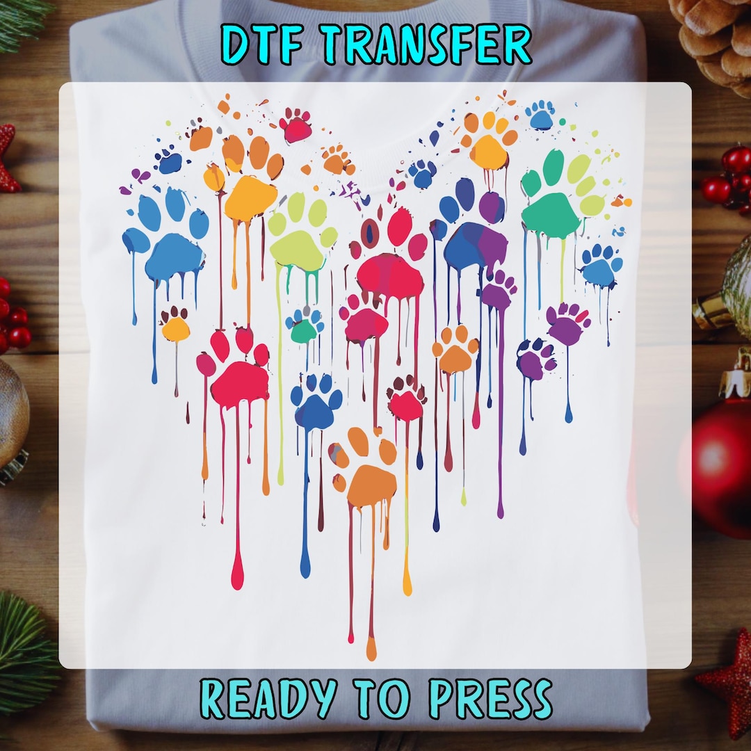 Cute Dog Dtf Transfers Ready to Press , Animal Dtf Transfer, Dog Heat ...
