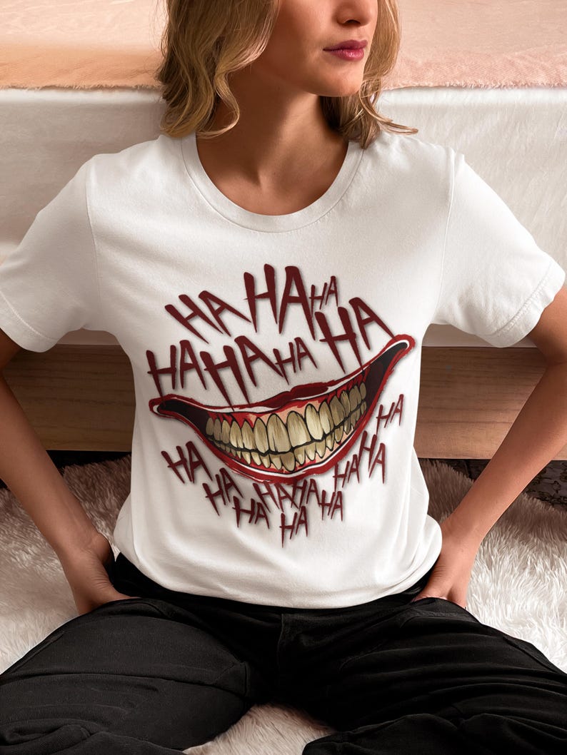 Ha Ha Joker Smile DTF Transfer - Ready to Press - Etsy
