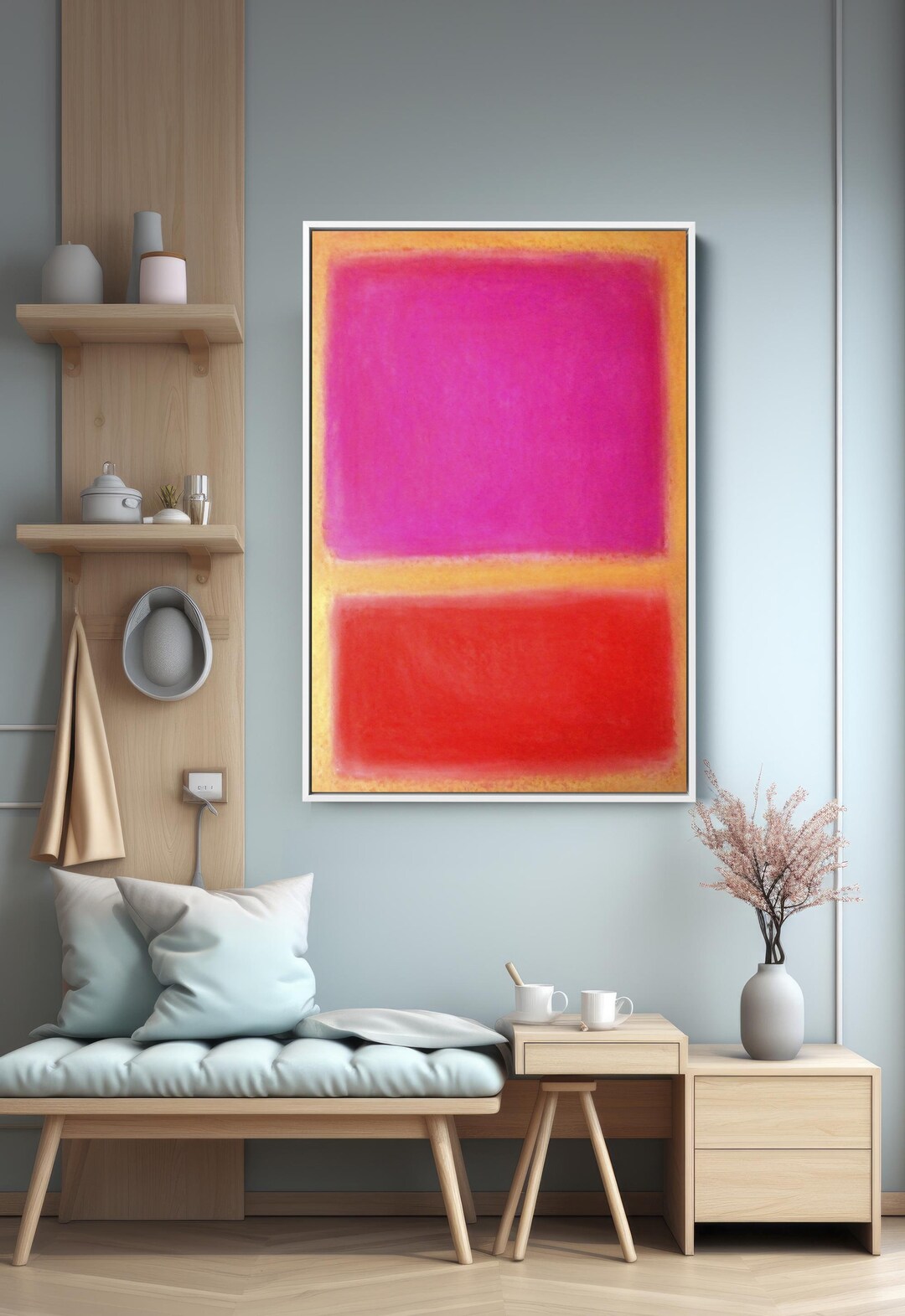 Mark Rothko Pink and Red Abstract Wall Art Reproduction, Rothko ...
