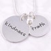 Kindness and Truth Hand Stamped Metal Necklace With White Pearl - Etsy