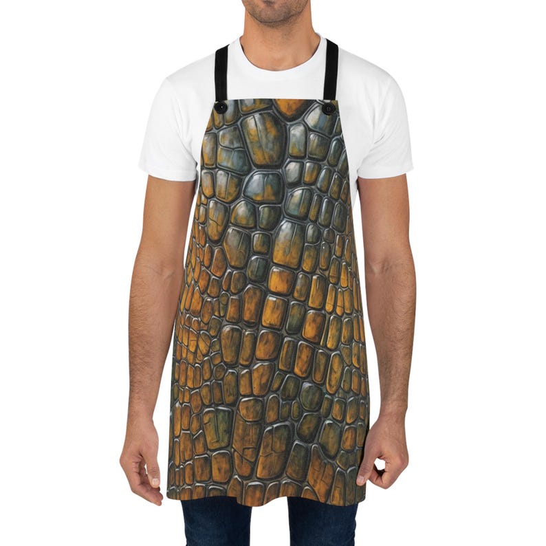 Stylish Crocodile Skin Apron for Cooking and Grilling - Etsy