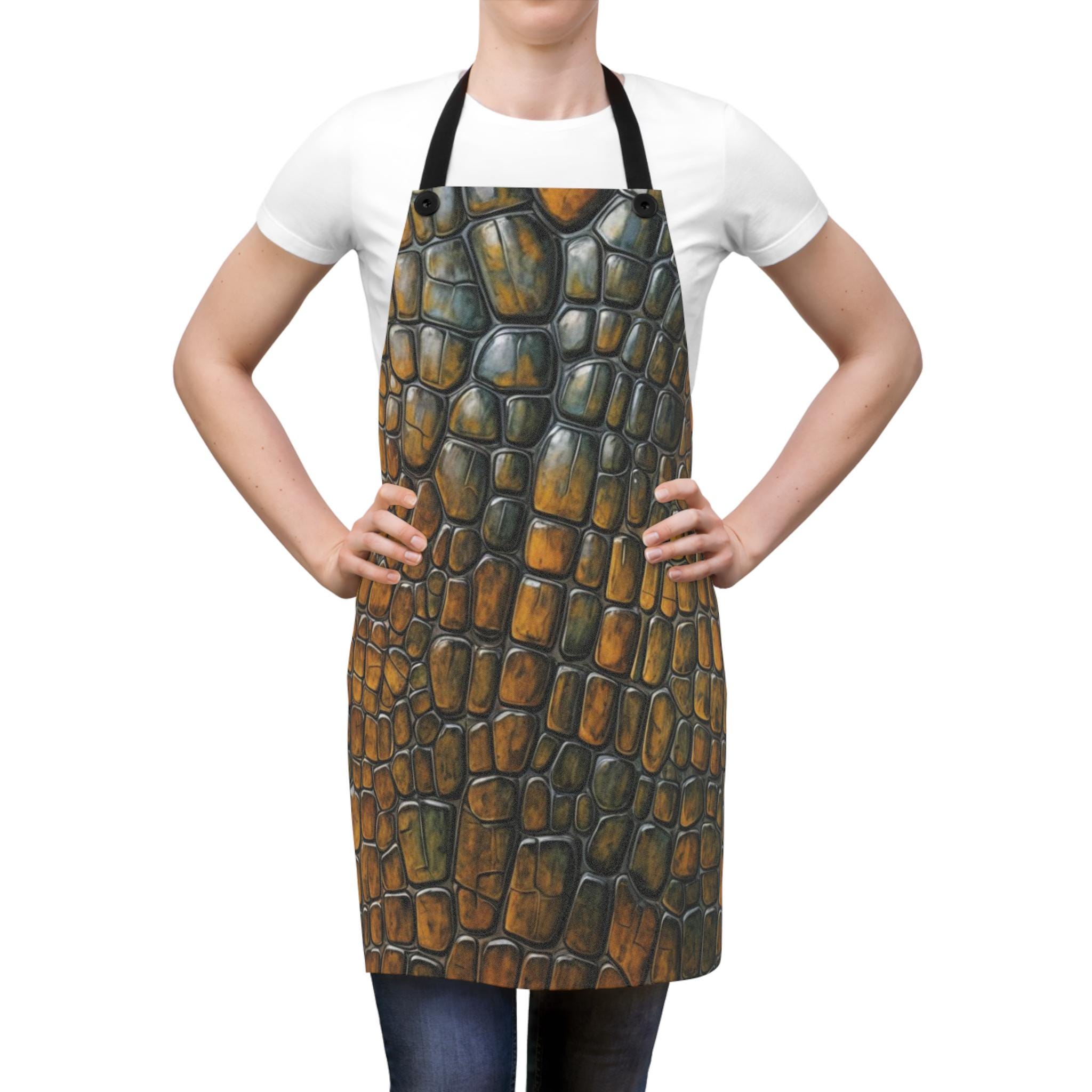Stylish Crocodile Skin Apron for Cooking and Grilling - Etsy