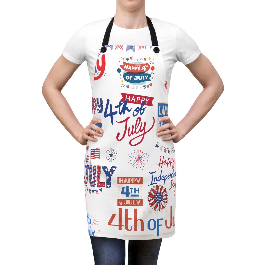 Patriotic 4th of July Apron, Celebrate Independence Day, USA Cooking ...
