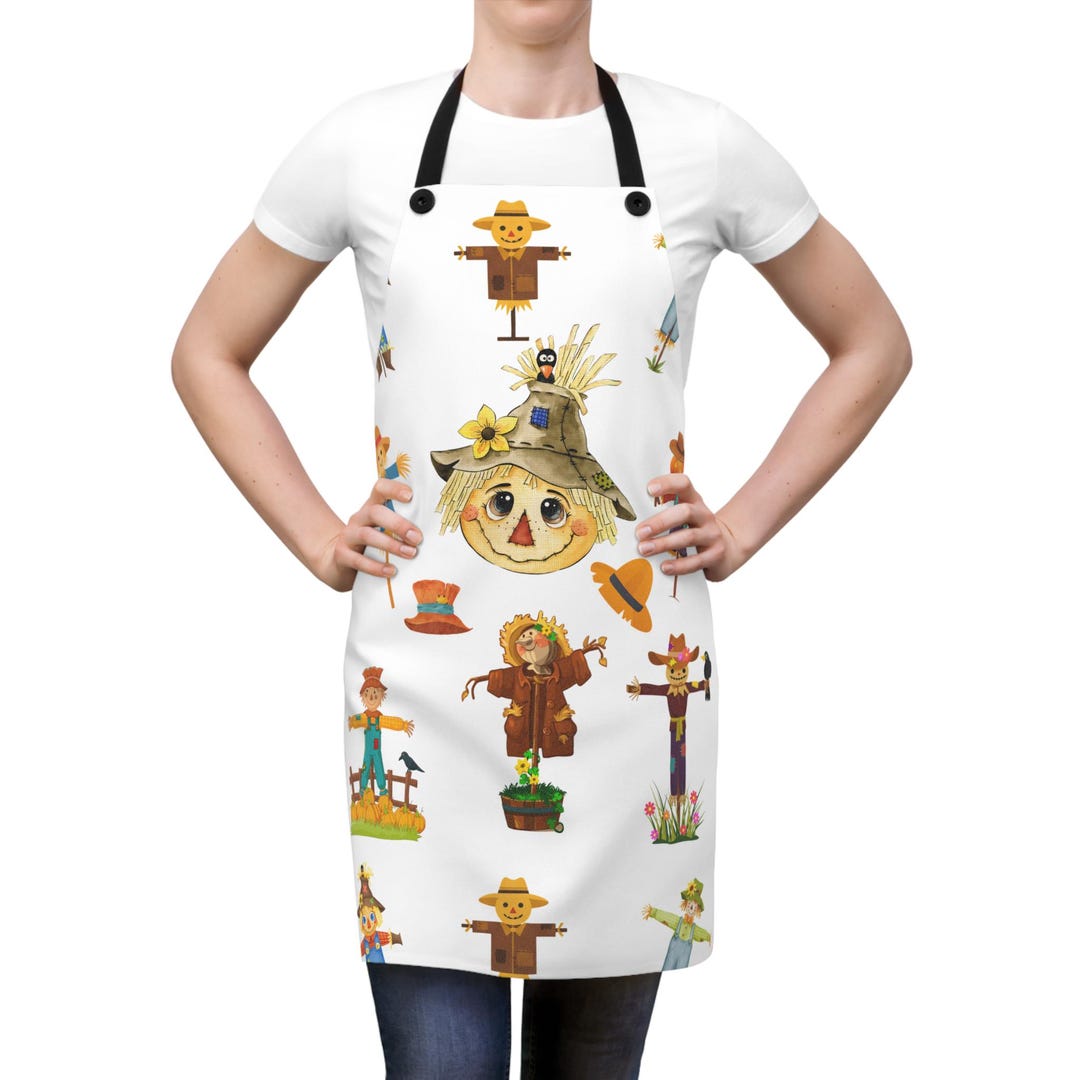 Whimsical Fall Scarecrow Apron, Fun Halloween Cooking Gift Home Chefs ...