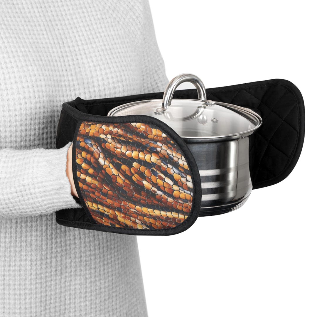 3D Cobra Skin Oven Mitts, Snake Print Kitchen Gloves, Reptile Pattern ...