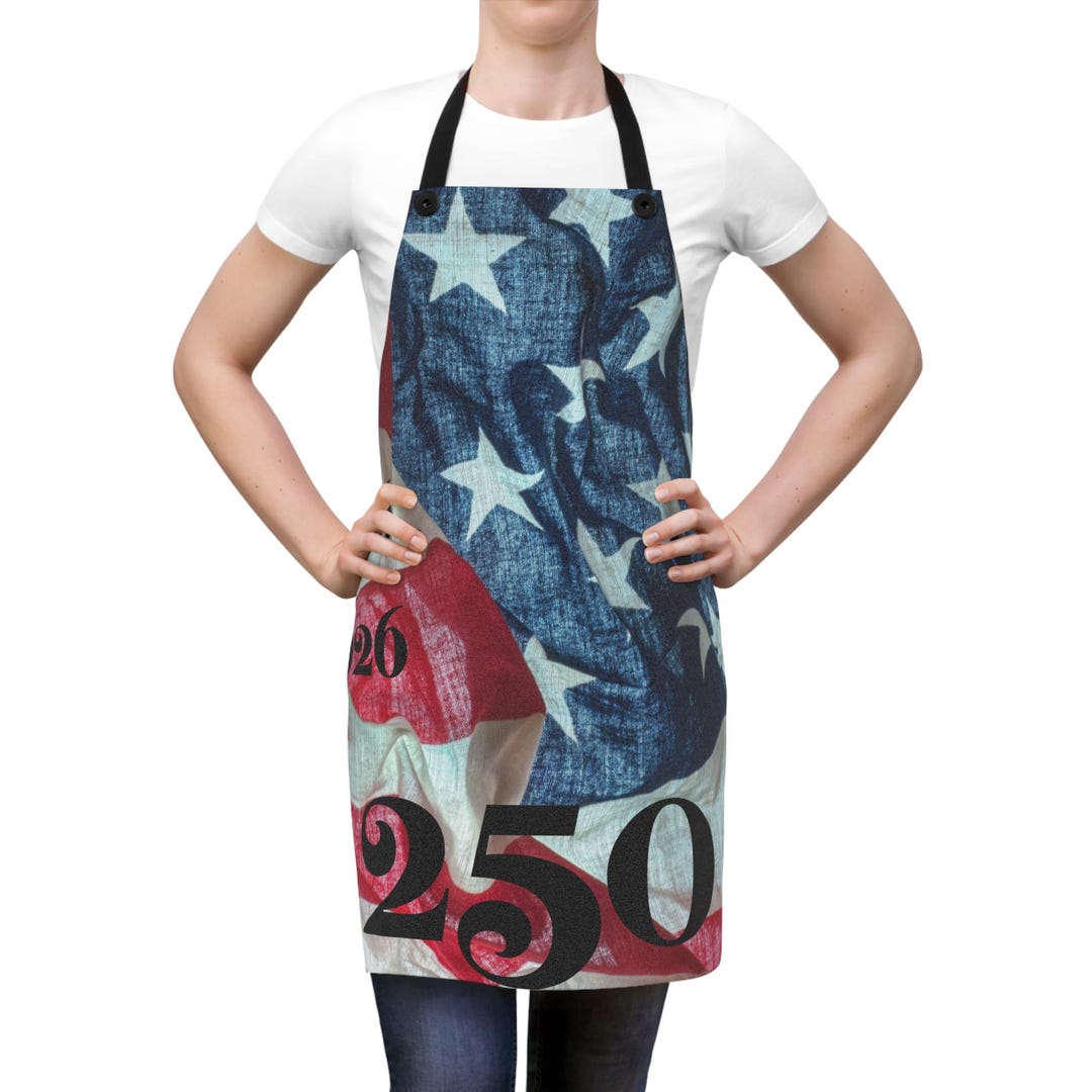 USA 250 Patriotic Apron American Flag Design, Kitchen Anniversary ...