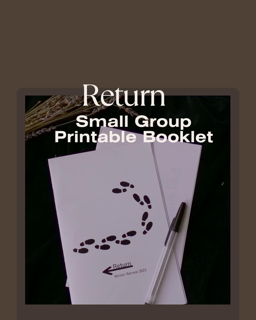 Return Small Group Devotional Printable Booklet 2-day - Etsy