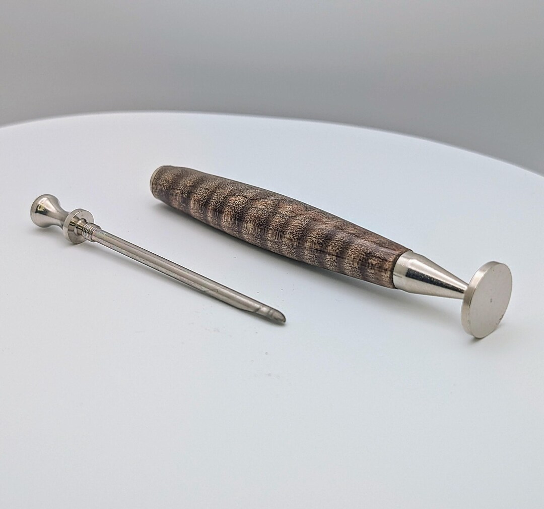 Pipe Tamper Scorched Tiger Maple Pipe Pick Included Tobacco Pipe Tool ...