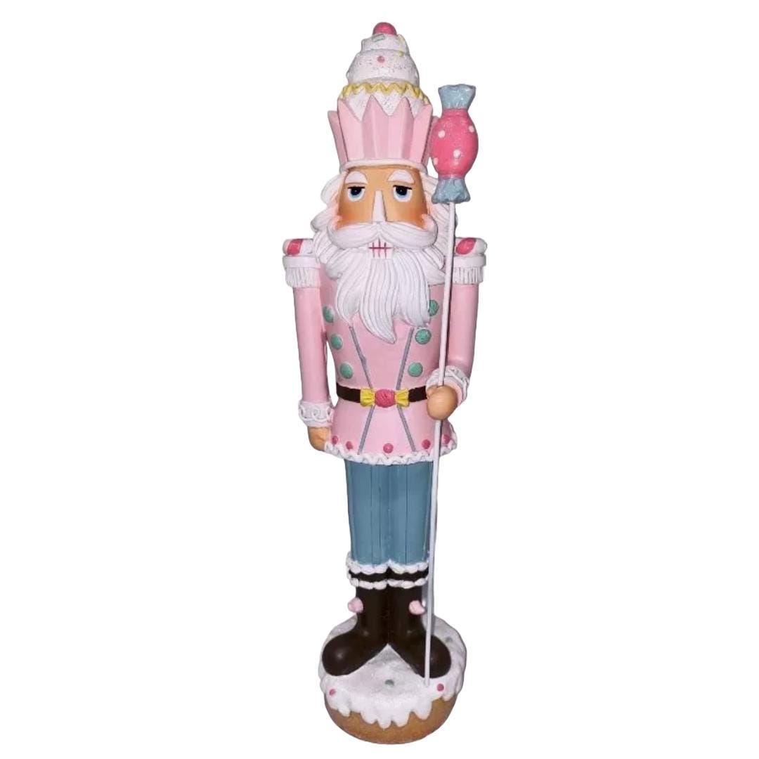 Christmas Pastel Pink Colonel Cupcake 16" NUTCRACKER Candy Icing Resin ...