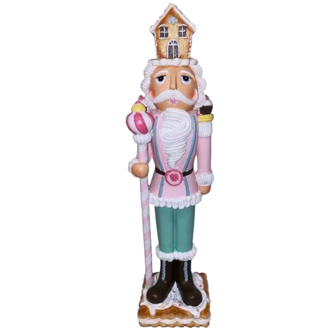 Christmas Pastel Pink Colonel 18" NUTCRACKER Cookie Icing Gingerbread ...