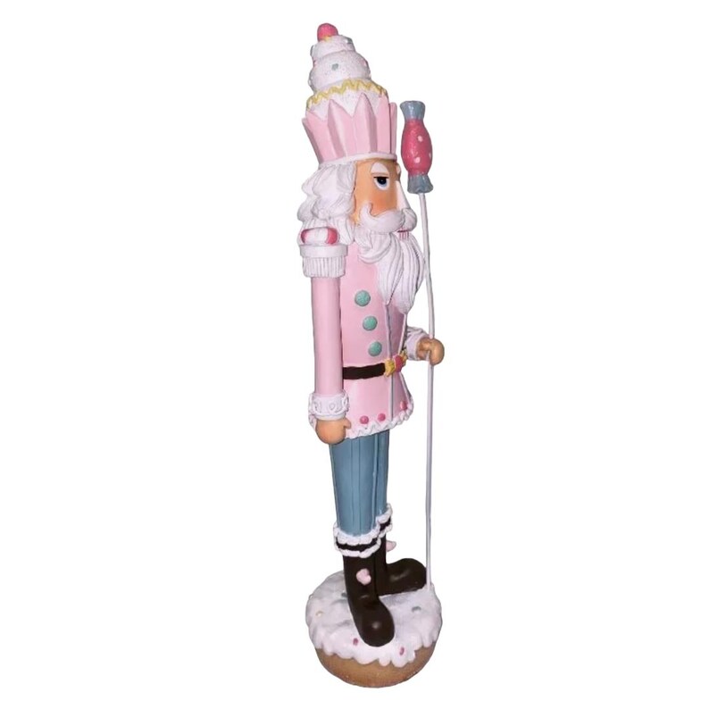 Christmas Pastel Pink Colonel Cupcake 16" NUTCRACKER Candy Icing Resin ...