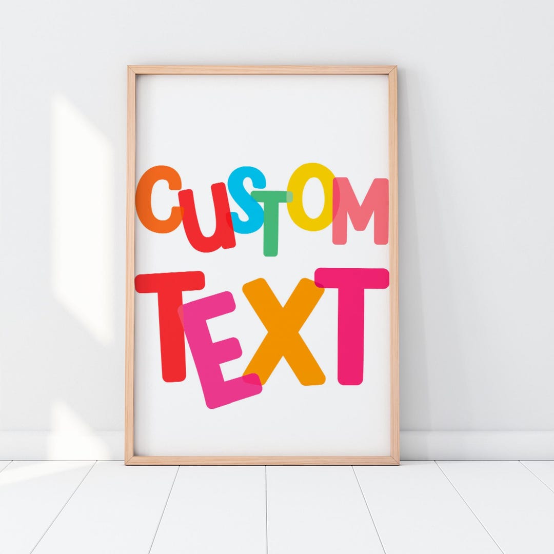 Personalized Colorful Stacked Name Wall Art, Fun and Vibrant Name Print ...