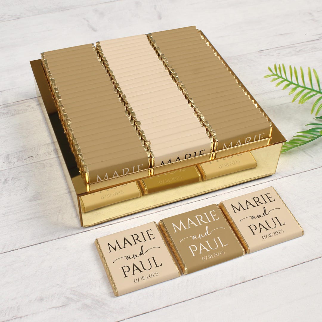 Personalized Wedding Chocolate Favors – Custom Wrapped Chocolates ...