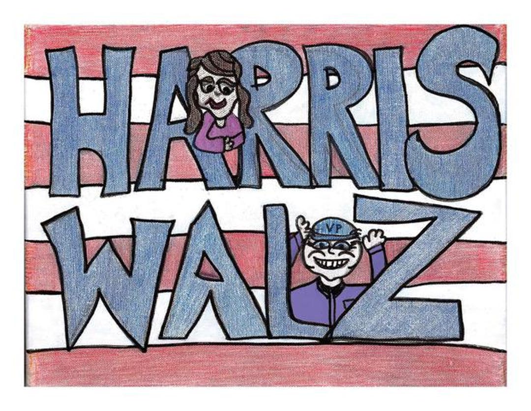 Kamala Harris Tim Walz Democratic Party Presidential Campaign Poster ...