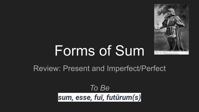 Forms of Sum Latin Slideshow - Etsy