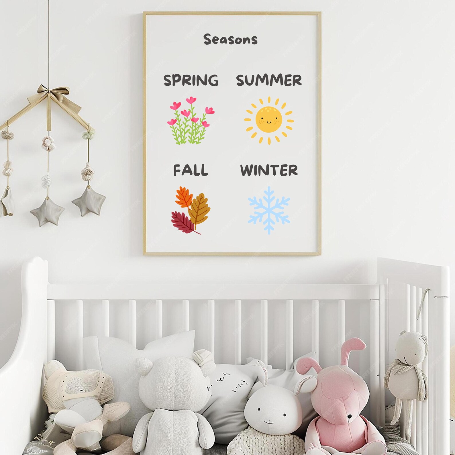 Seasons of the Year Print [US] | 4 Seasons Poster for Kids ...