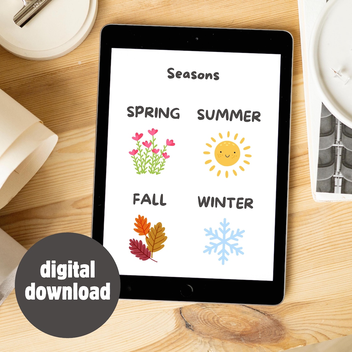 Seasons of the Year Print [US] | 4 Seasons Poster for Kids ...