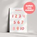 Red Numbers Print | Digital Download | 123 Poster for Kids ...