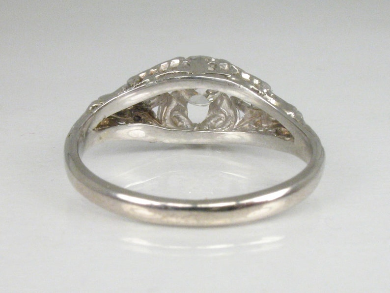 Antique Diamond Solitaire Engagement Ring - Vintage Diamond - Fine ...